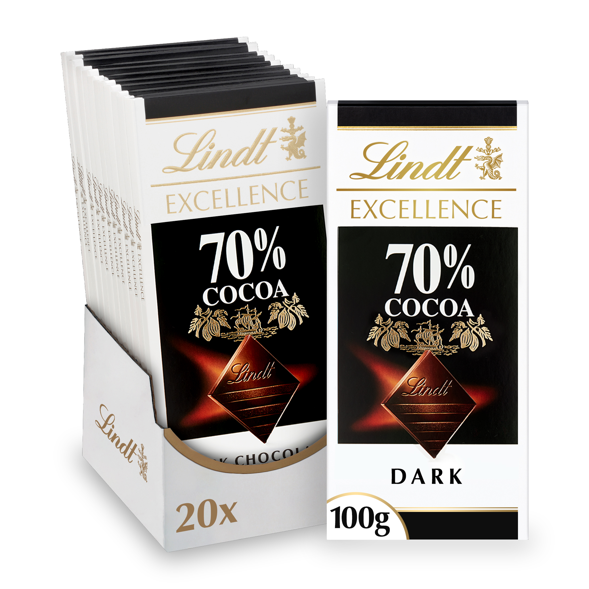 Excellence 70% Dark 20x100g B2B - Lindt Online Shop