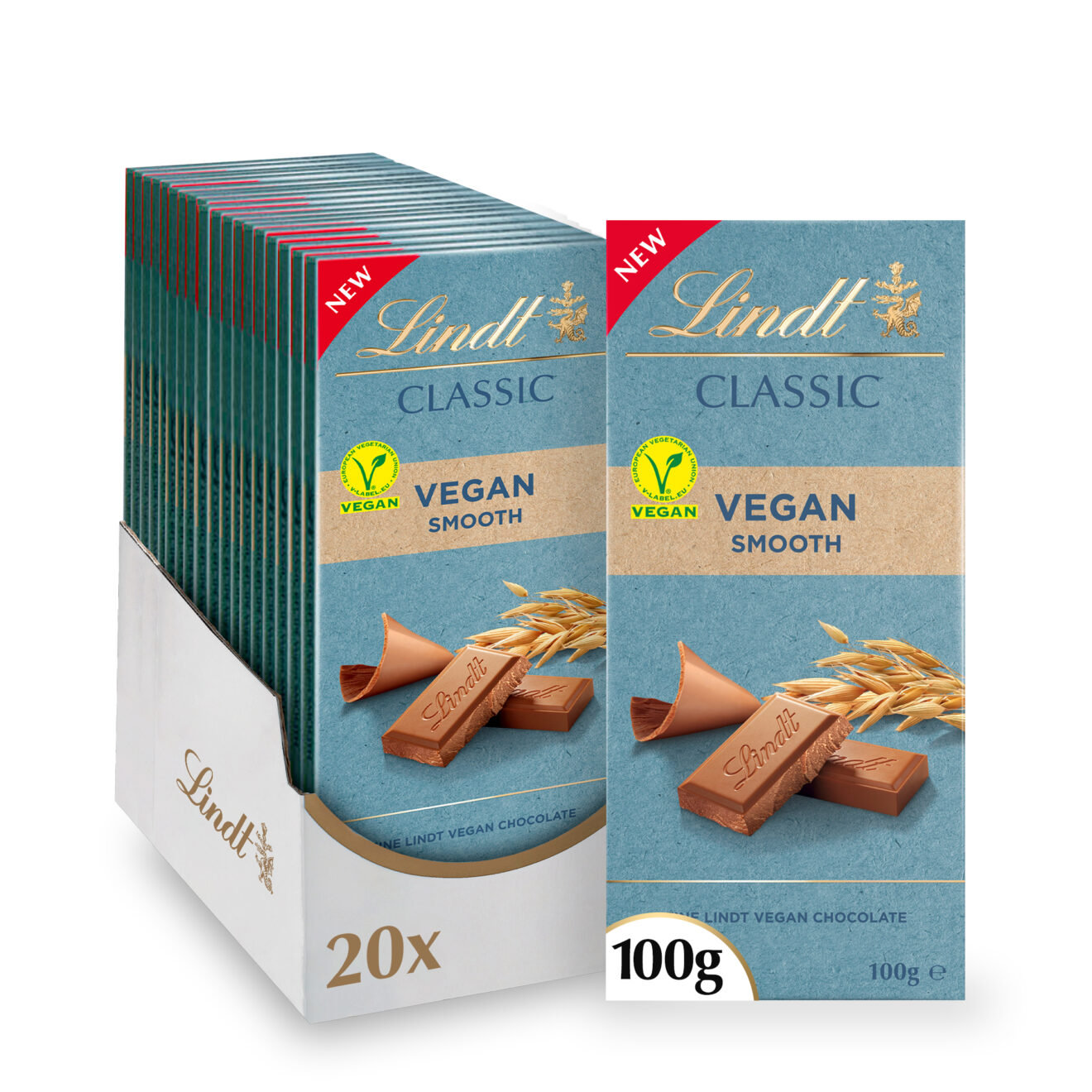 Lindt CLASSIC Vegan Smooth Chocolate 20x100g B2B - Lindt Online Shop
